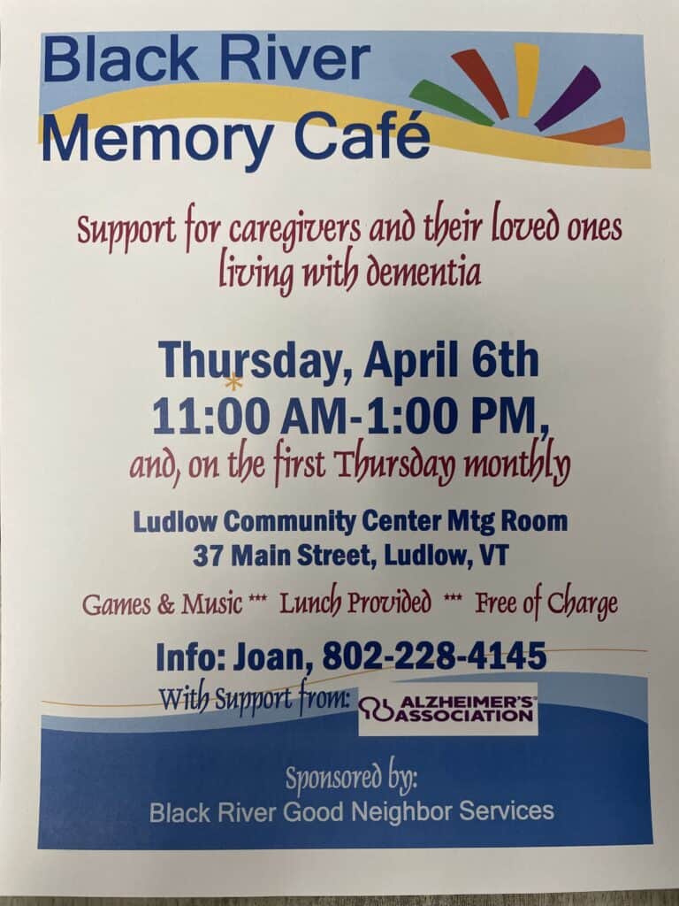 Memory Cafe, support for caregivers - The Vermont Journal & The Shopper