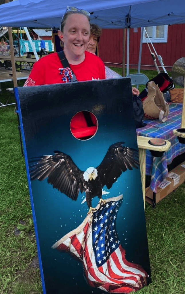 Hannigan wins corn hole set - The Vermont Journal & The Shopper